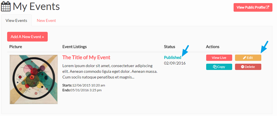 How To Post An Event