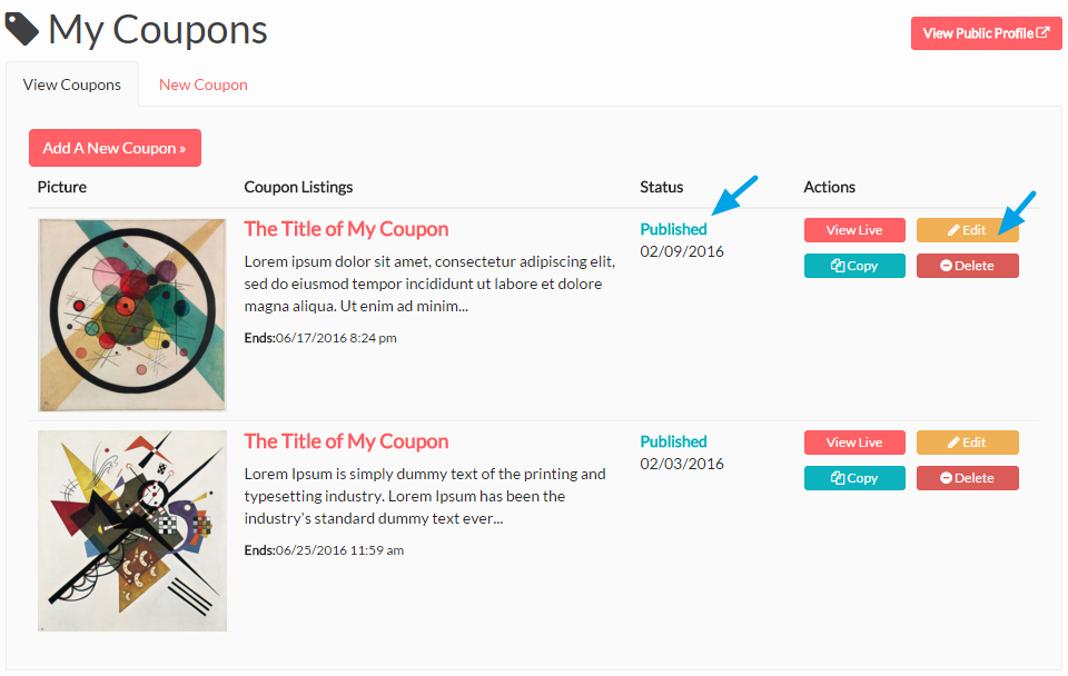 How to Post a Coupon