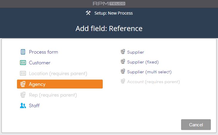 Reference field : RPM Software