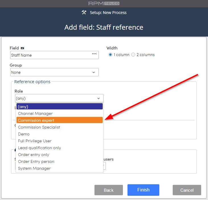 Reference field : RPM Software