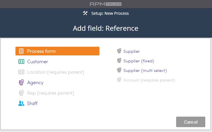 Reference field : RPM Software