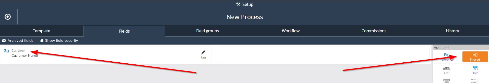 Shared Field : RPM Software
