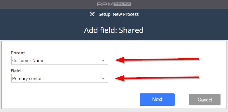Shared Field : RPM Software