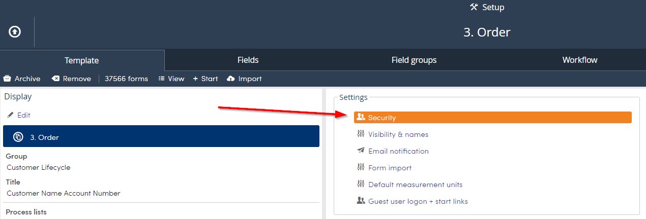 Copy security settings from another process : RPM Software