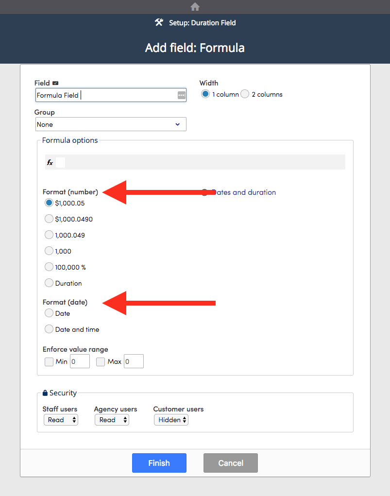 Duration field : RPM Software