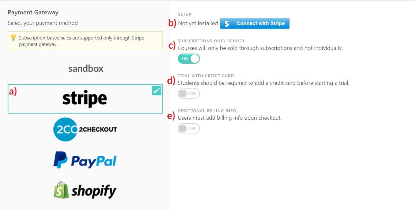 Set your Stripe Payment Gateway : LearnWorlds Help Center
