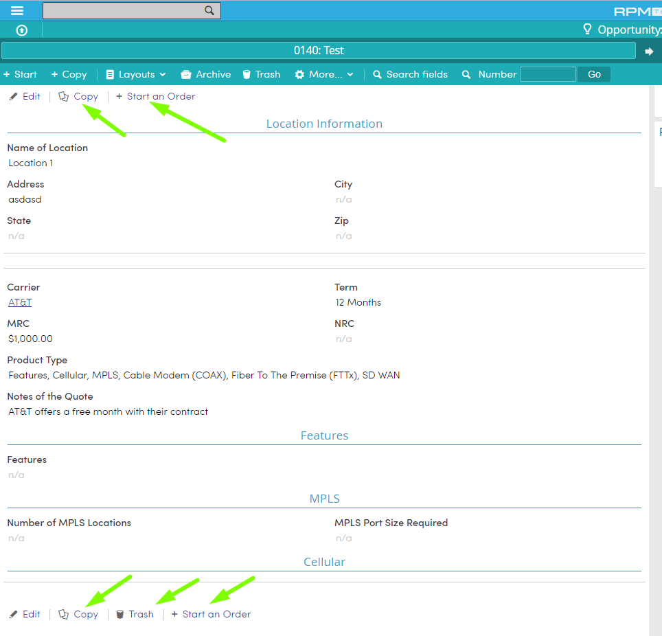 Repeating Fields : RPM Software