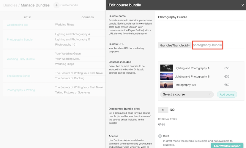 How to find the id of your product (course/bundle id) : LearnWorlds ...