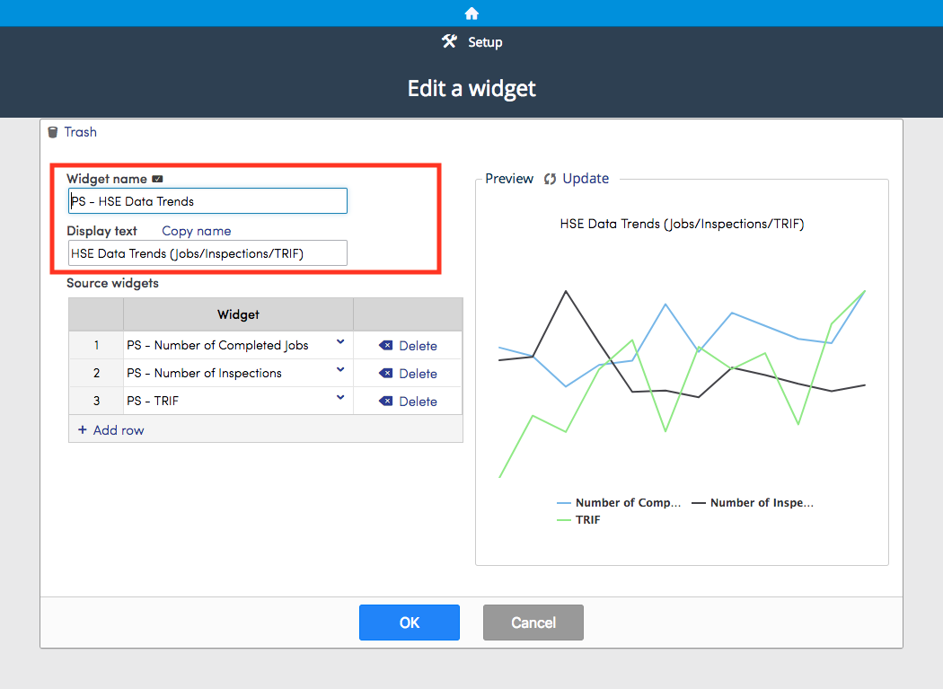 Process Sum Trend Widget : RPM Software