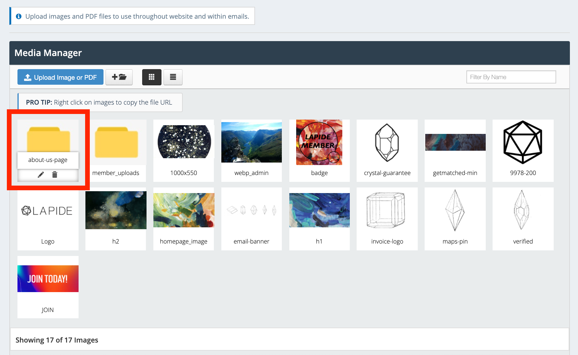 Creating a Folder in Media Manager | Brilliant Directories ...