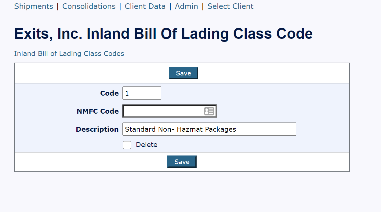 How do I add and edit Inland Bill of Lading Class Codes? : Trabex ...