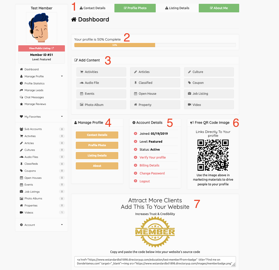 Brilliant Directories - Finance » Membership Plans - Member Dashboard ...