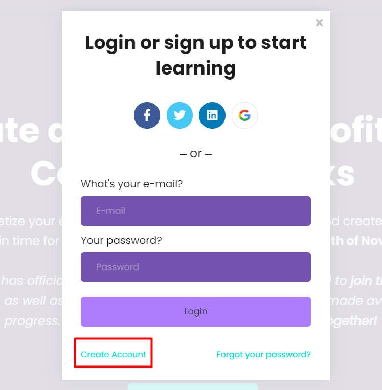 How can my users create an account in my school? : LearnWorlds Help Center