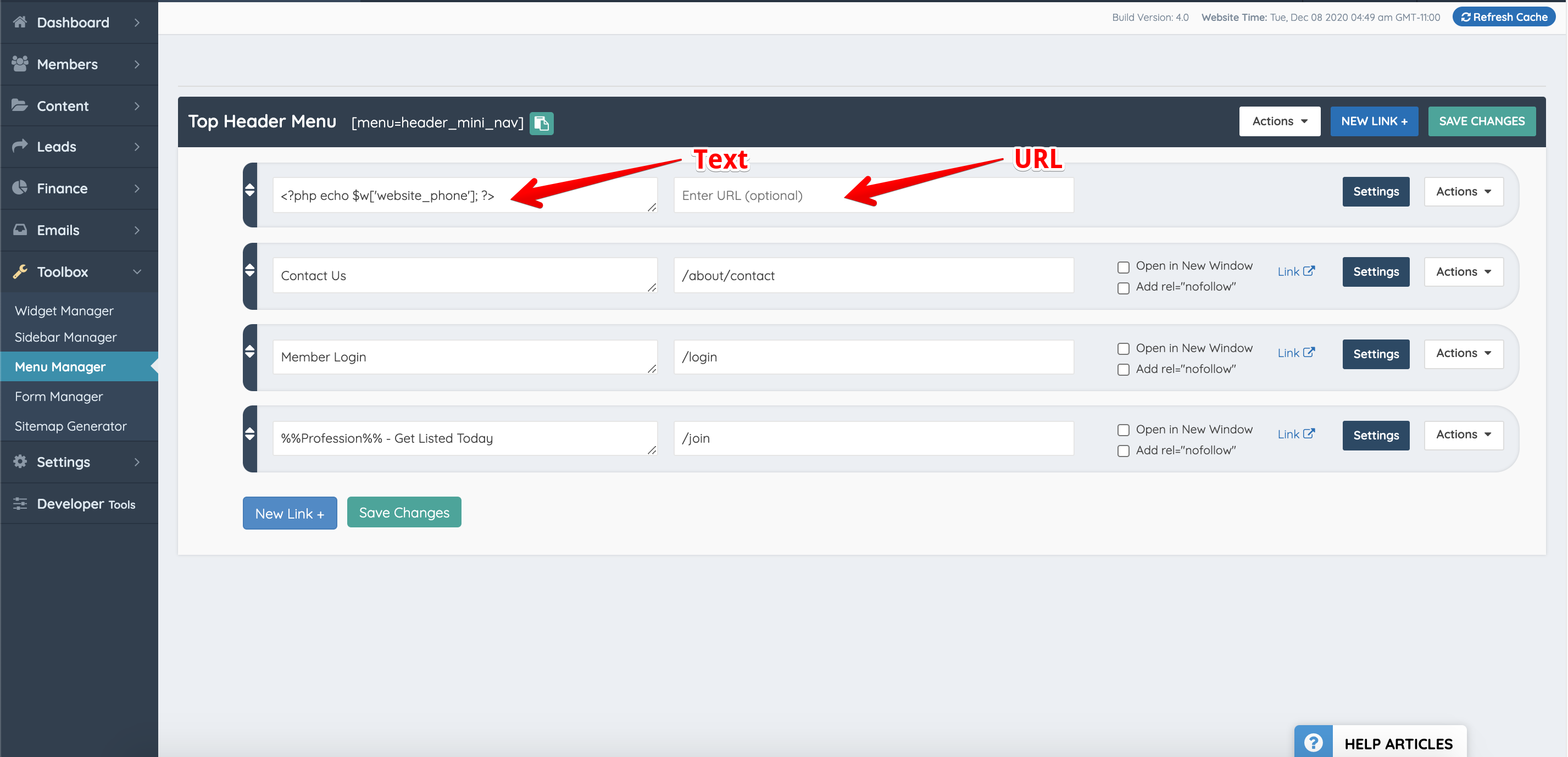 Brilliant Directories - How to Edit the Header Mini Nav - Brilliant ...