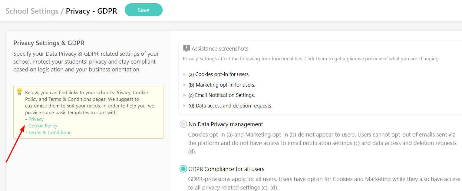 How to make your school GDPR compliant : LearnWorlds Help Center
