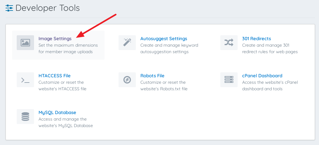 Developer Hub » Image Settings | Brilliant Directories Documentation | BD Support