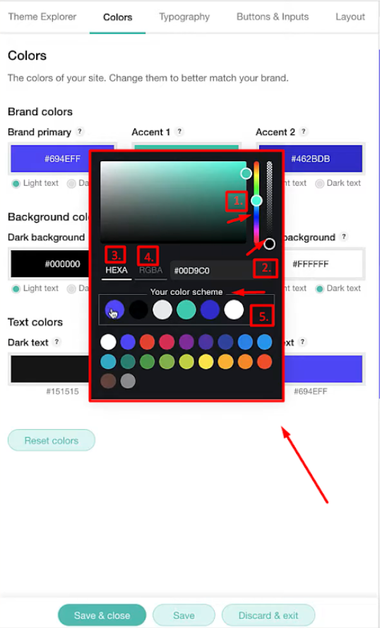 Theme Explorer - Colors : LearnWorlds Help Center
