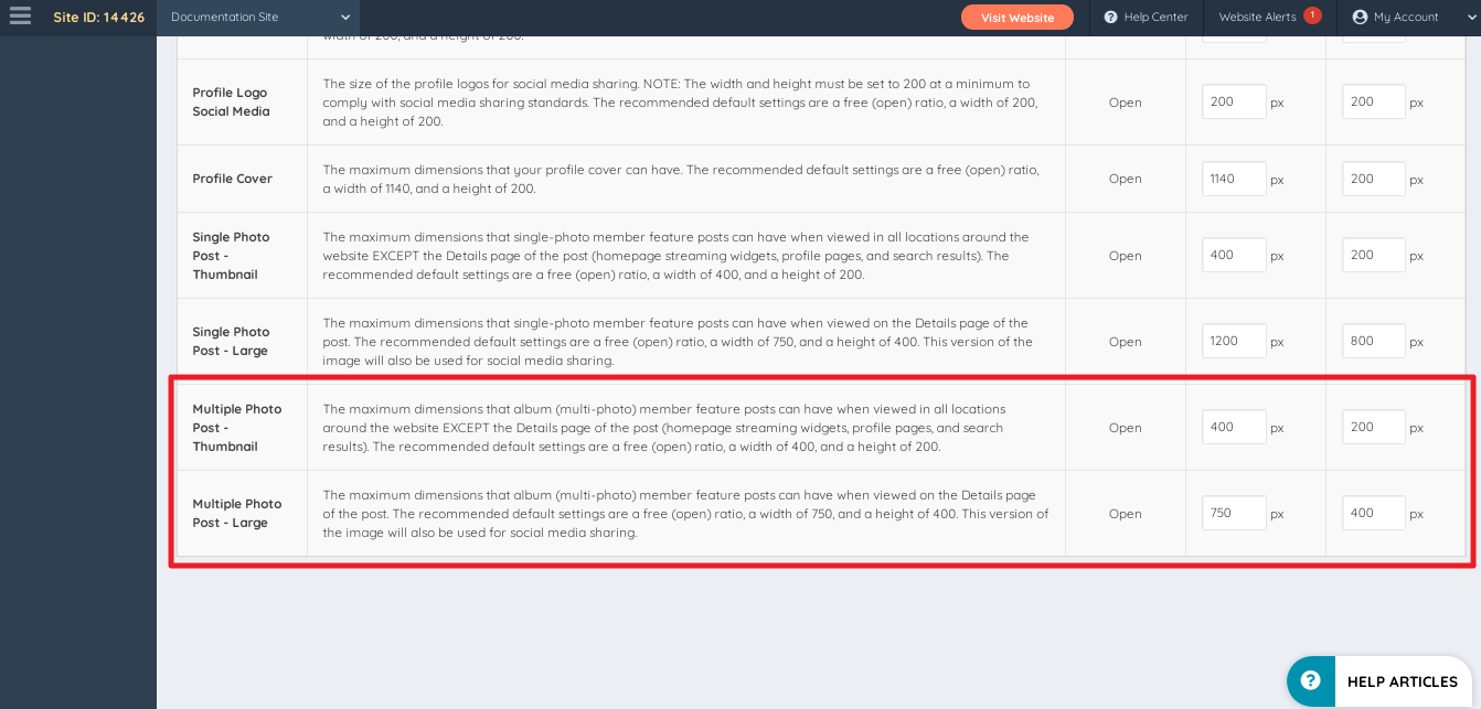 Developer Hub » Image Settings » Member Post Types - Multiple Photos | Brilliant Directories ...