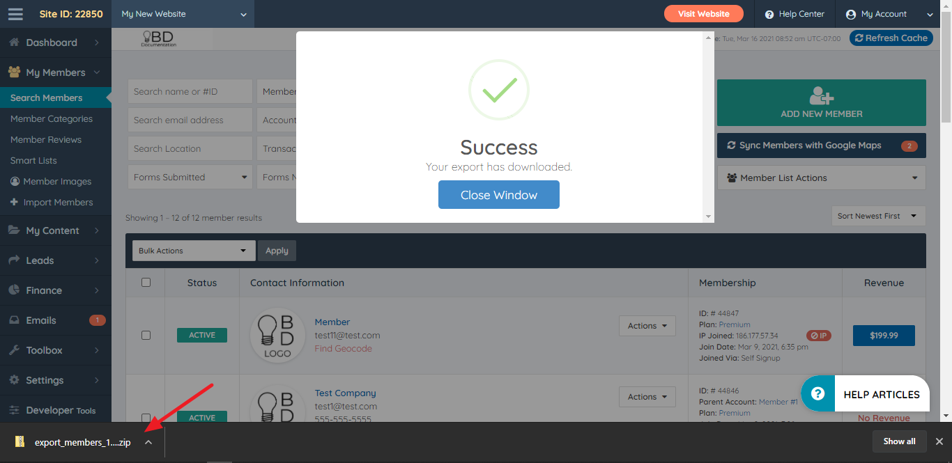 Brilliant Directories - Export Member Data - Brilliant Directories ...
