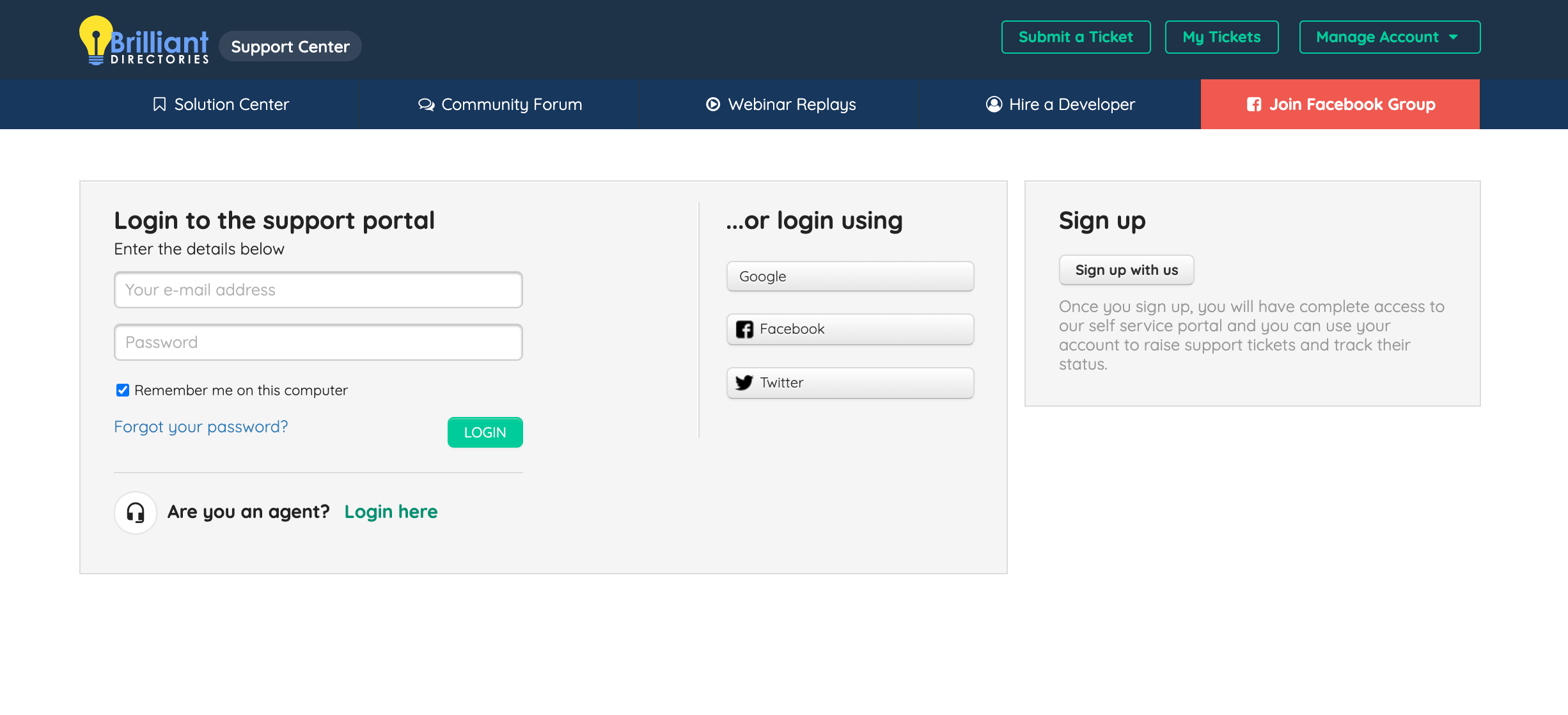 Brilliant Directories - How to Submit a Support Ticket - Brilliant ...