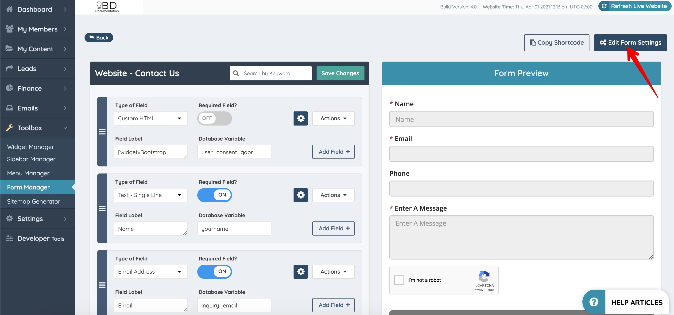 Brilliant Directories - Form Settings Overview - Brilliant Directories ...