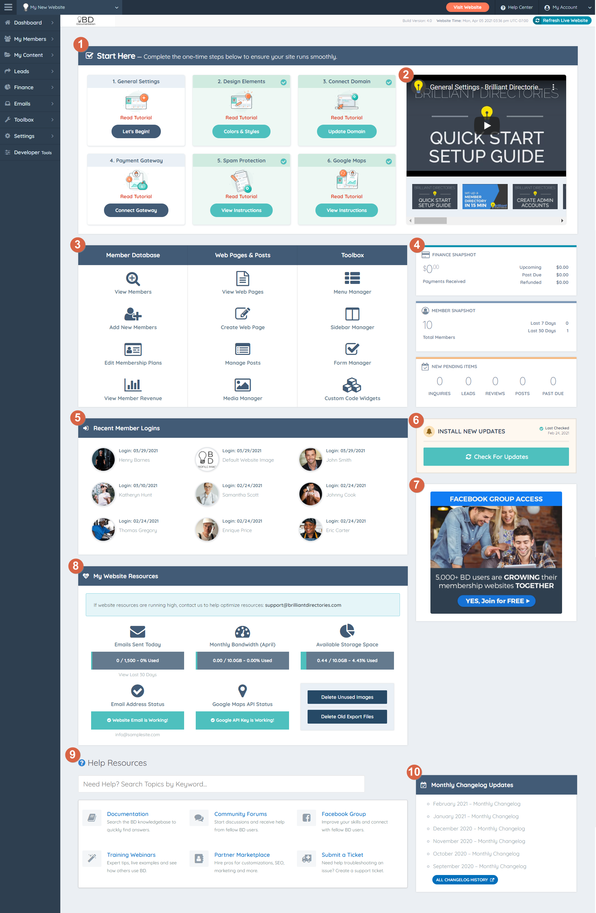 Brilliant Directories - Admin Dashboard Modules - Brilliant Directories ...