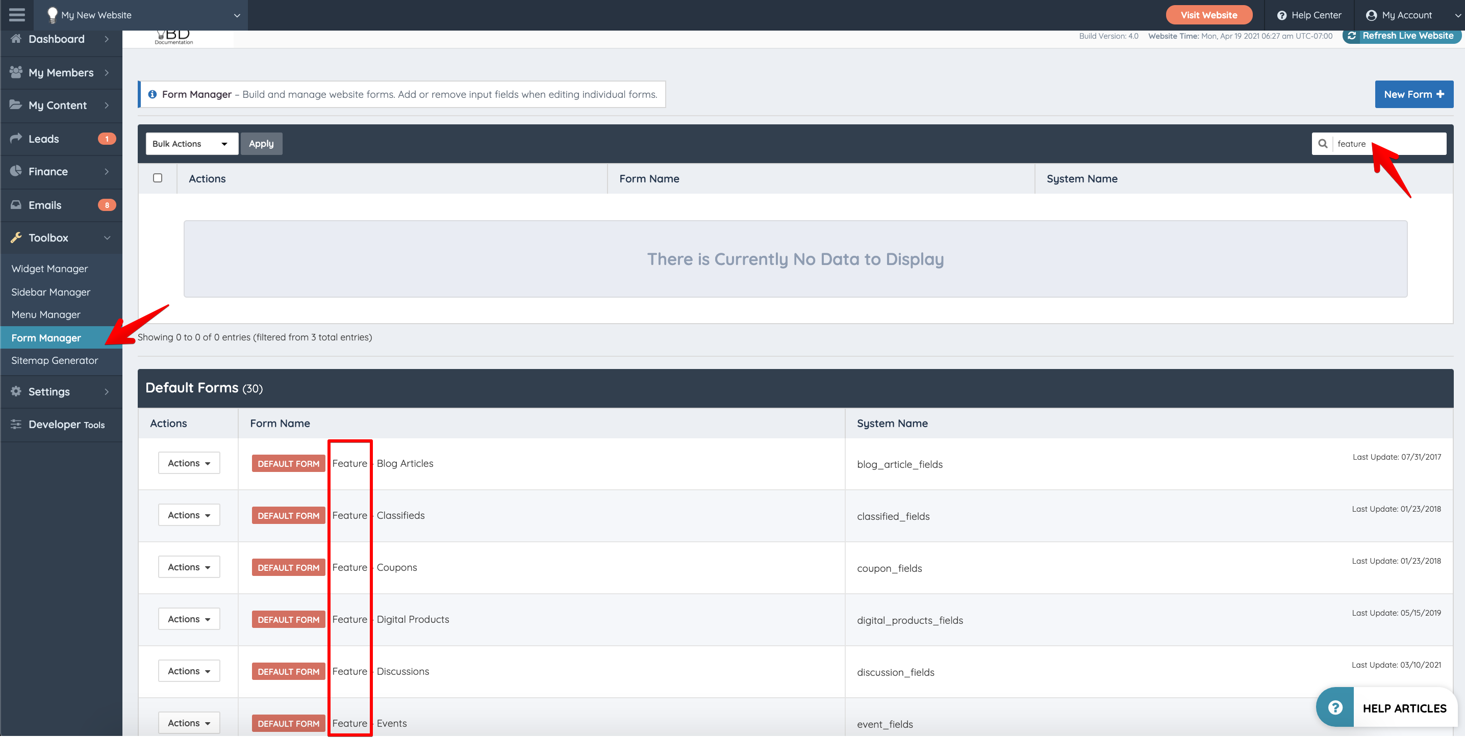 Brilliant Directories - Default Form Types - Brilliant Directories Documentation