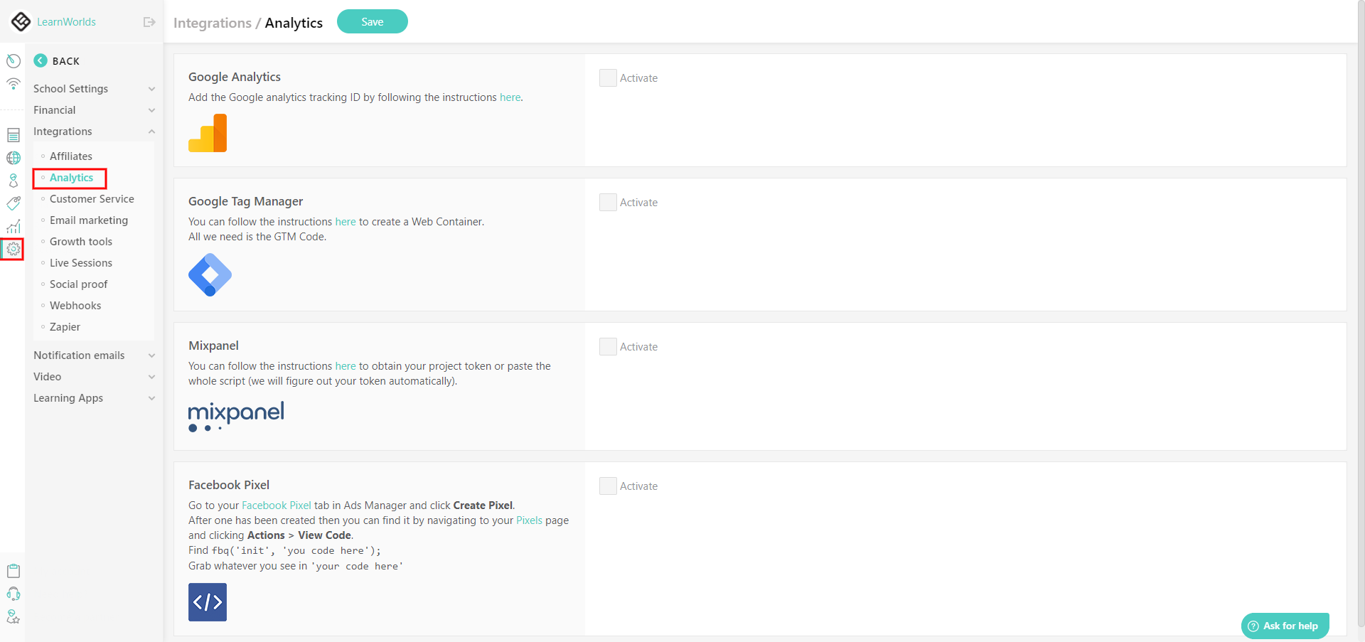 Why Use Analytics Tools with your LearnWorlds School : LearnWorlds Help ...