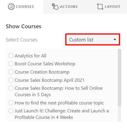 How to Customize the Courses Page - Courses Sections : LearnWorlds Help ...