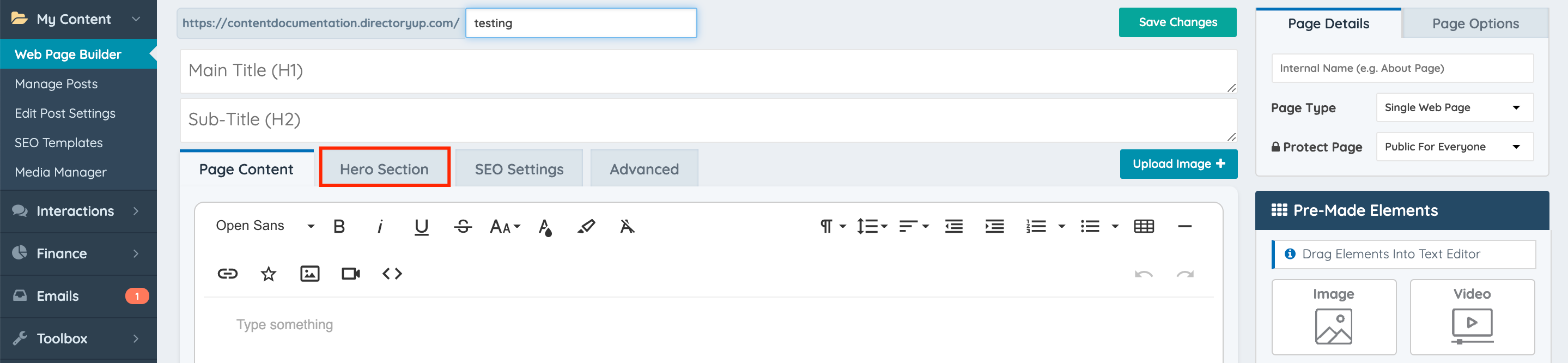 Brilliant Directories - How to add a Hero Section to your Static pages ...