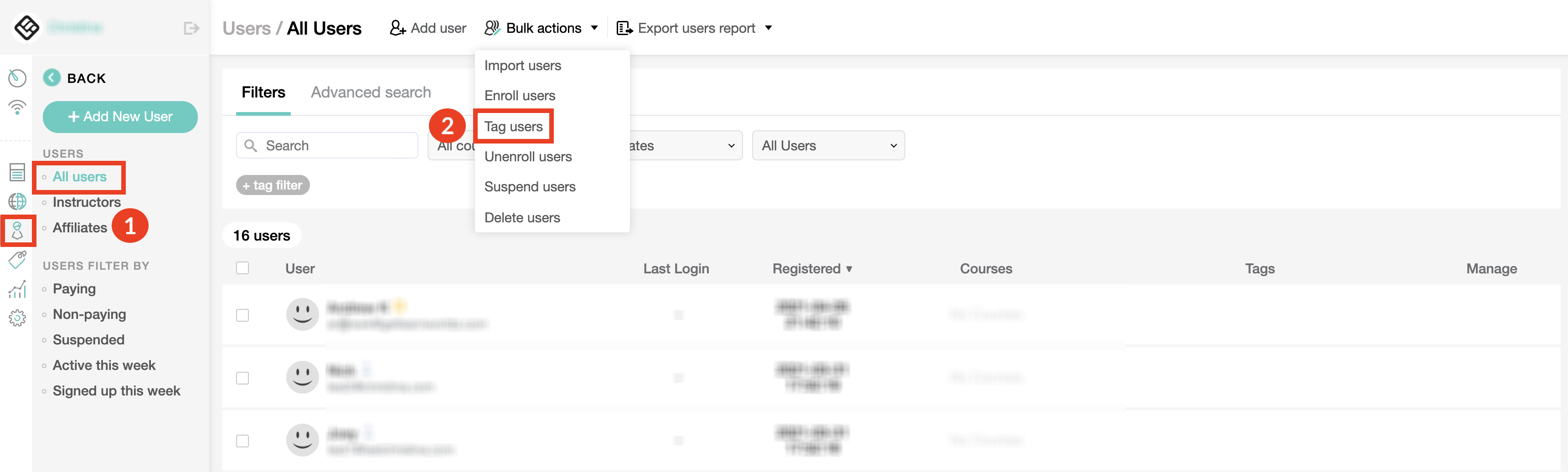 How to create and use tags : LearnWorlds Help Center