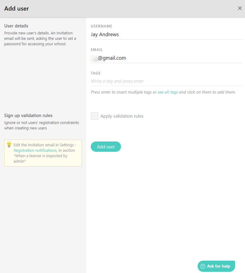 How to Create a Test User Account : LearnWorlds Help Center