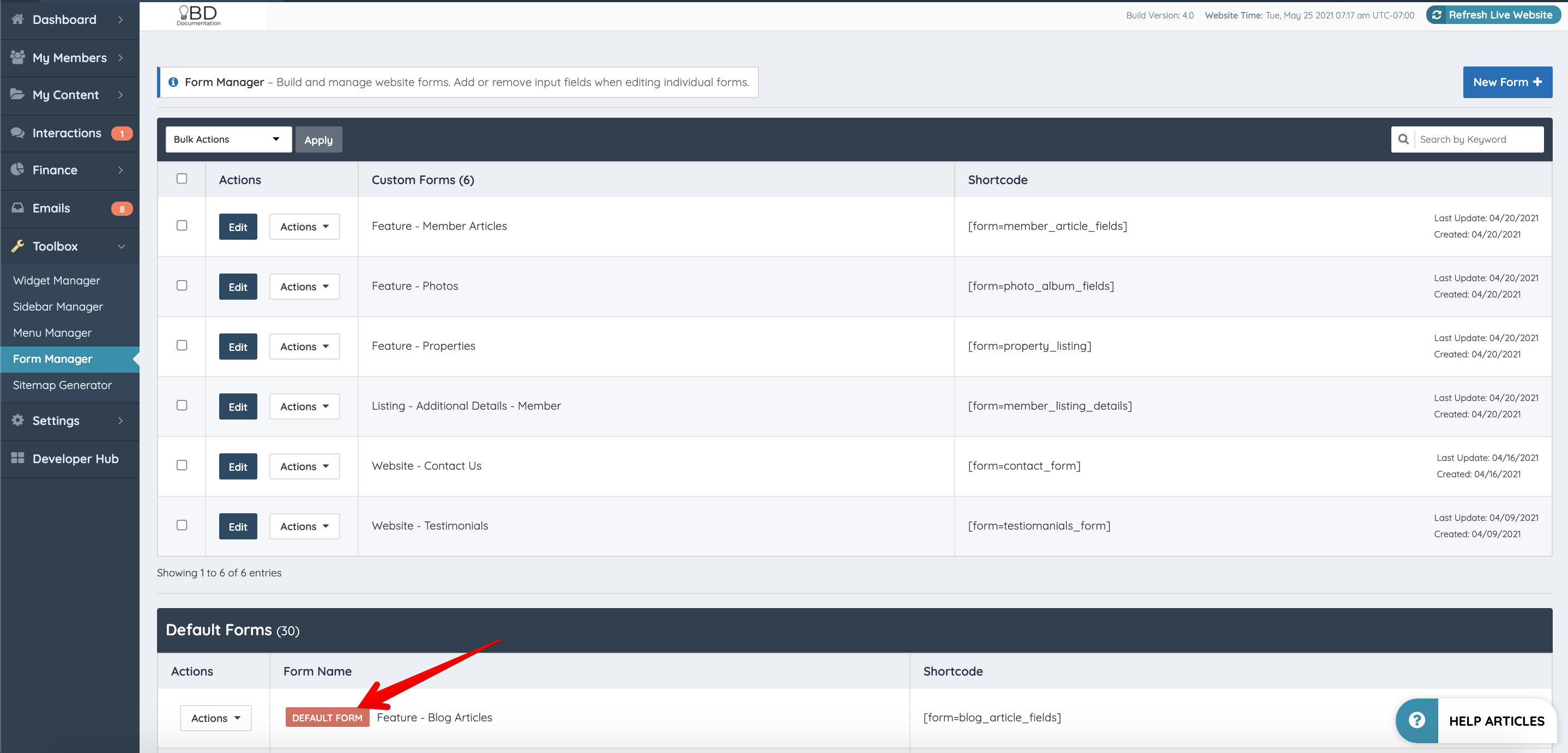Brilliant Directories - Toolbox » Form Manager - Brilliant Directories Documentation