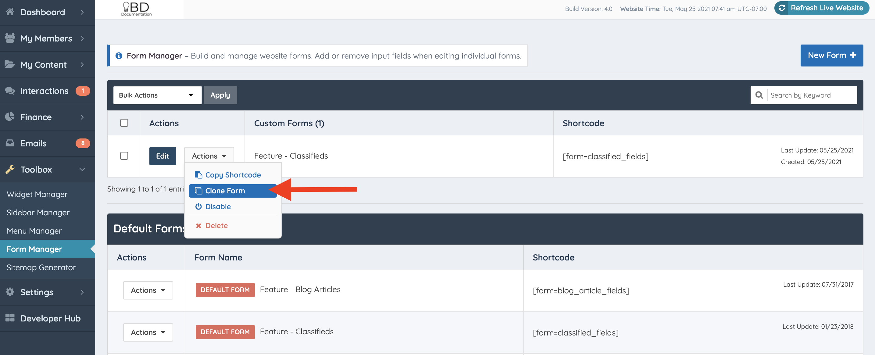Brilliant Directories - How To Clone a Form - Brilliant Directories ...