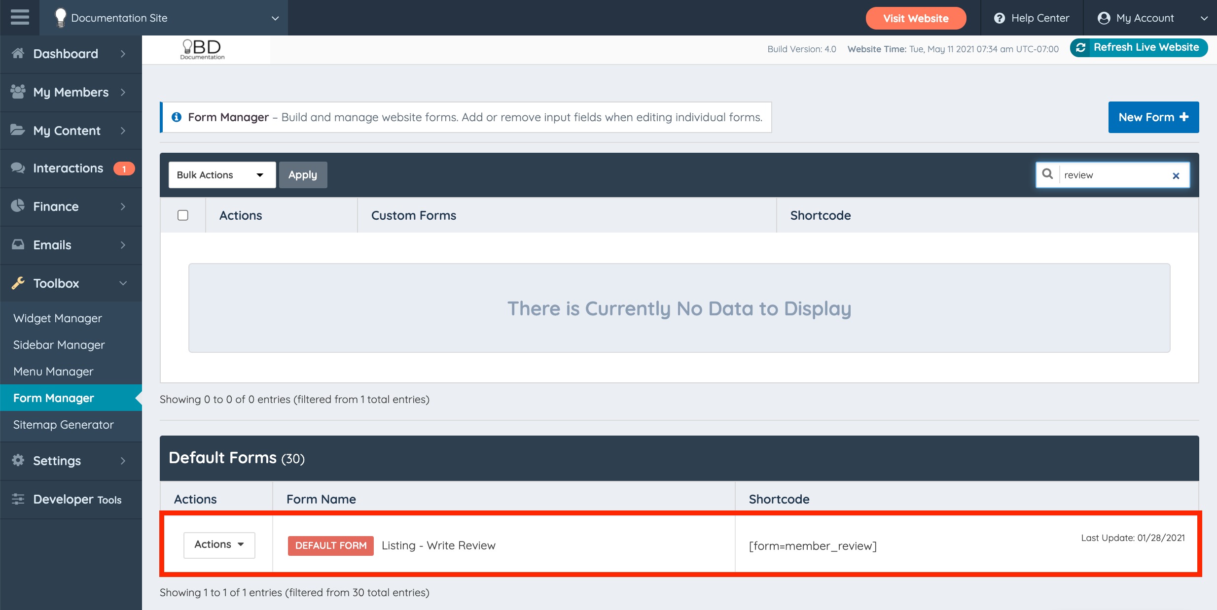 Brilliant Directories - How to Edit the Reviews Form - Brilliant ...
