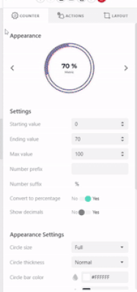 How to add and customize Animated Counters Widget/Section : LearnWorlds Help Center