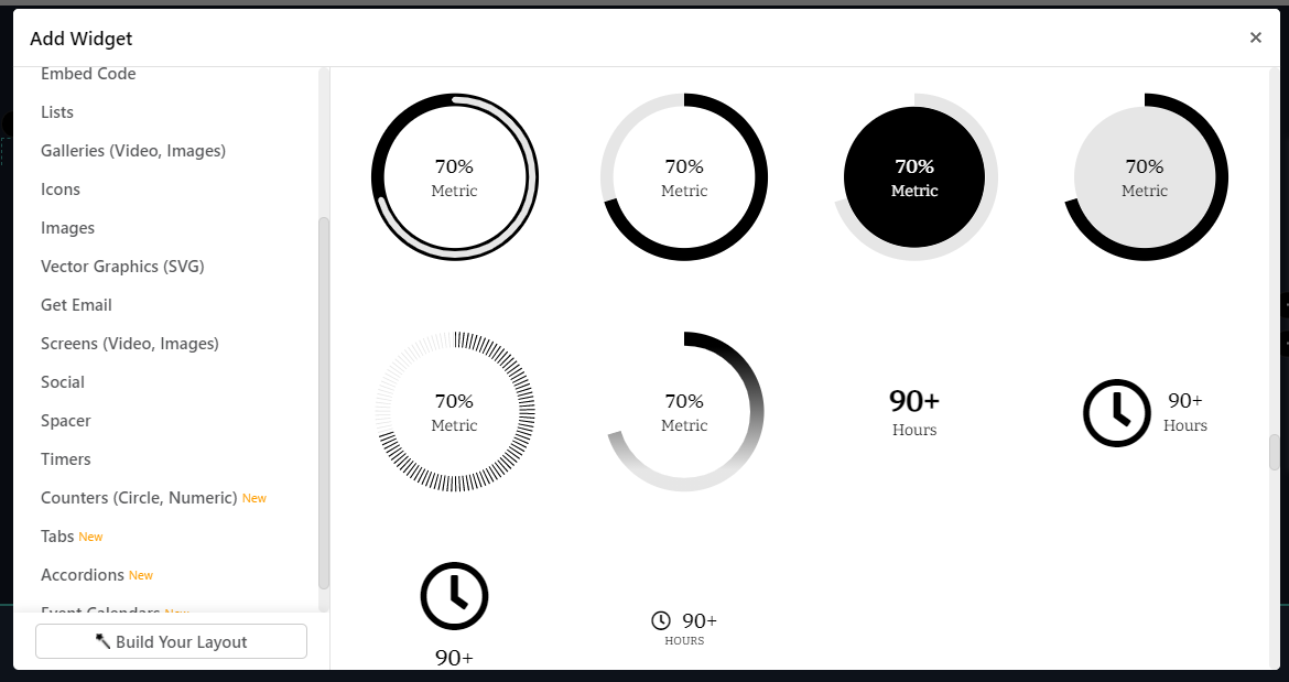 How to add and customize Animated Counters Widget/Section : LearnWorlds Help Center