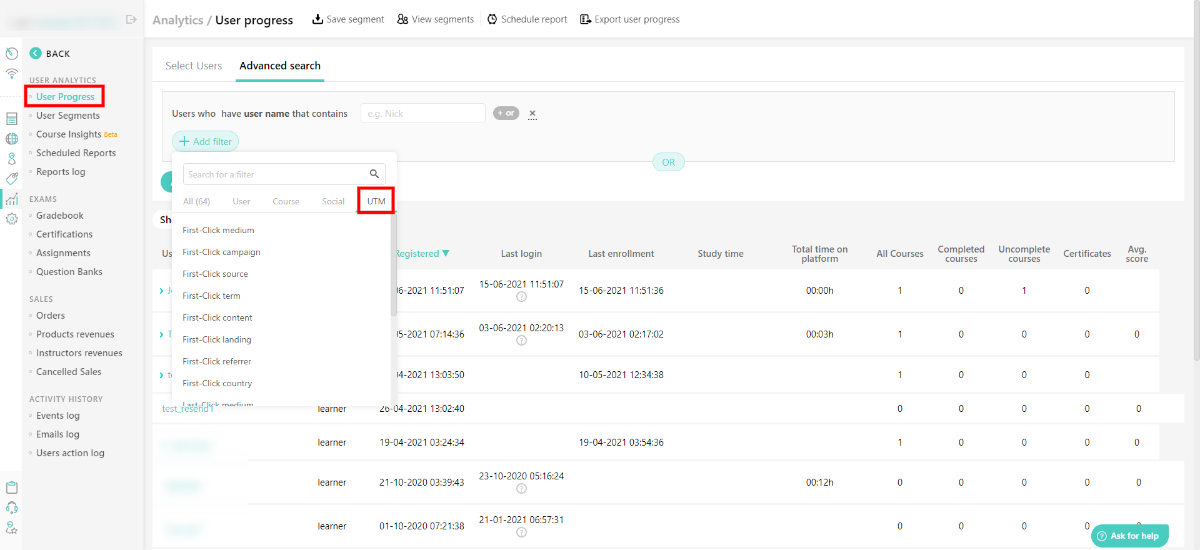 How to Use UTMs (Urchin Tracking Module) : LearnWorlds Help Center