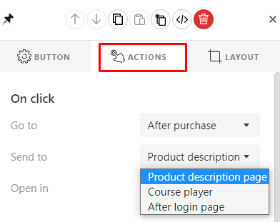 How to Use the On-click Actions : LearnWorlds Help Center