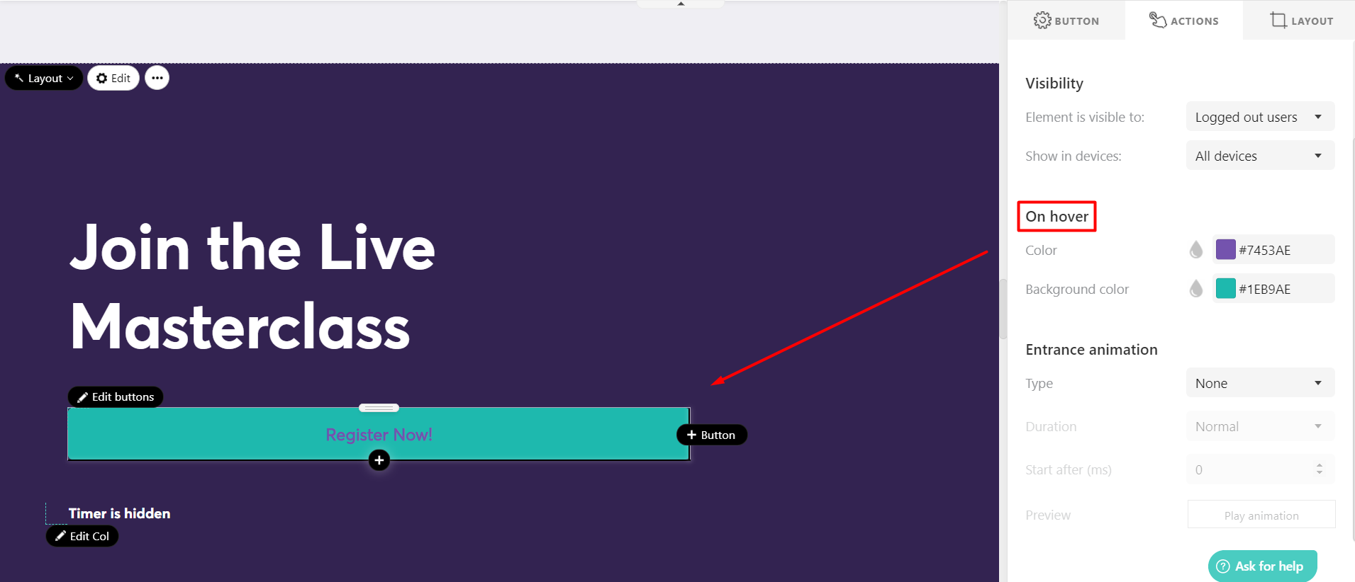 How to Add and Customize the Buttons Widget : LearnWorlds Help Center