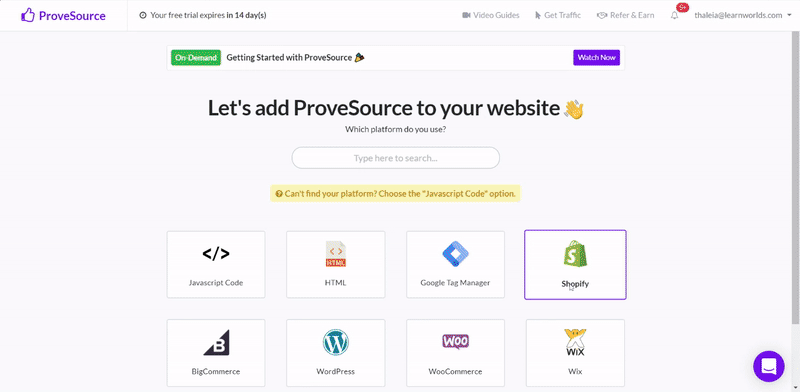 How to Integrate ProveSource with your LearnWorlds School : LearnWorlds ...
