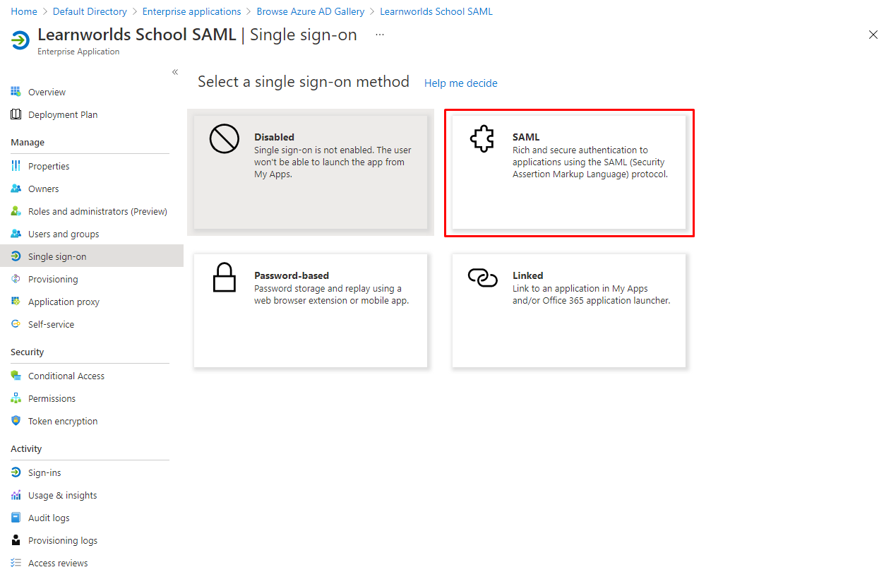 How to Use Azure AD with Learnworlds SAML SSO : LearnWorlds Help Center
