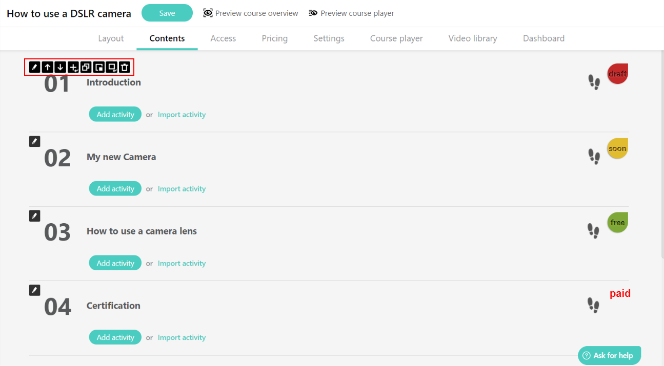 How to use Sections to Organize your Course Content : LearnWorlds Help ...