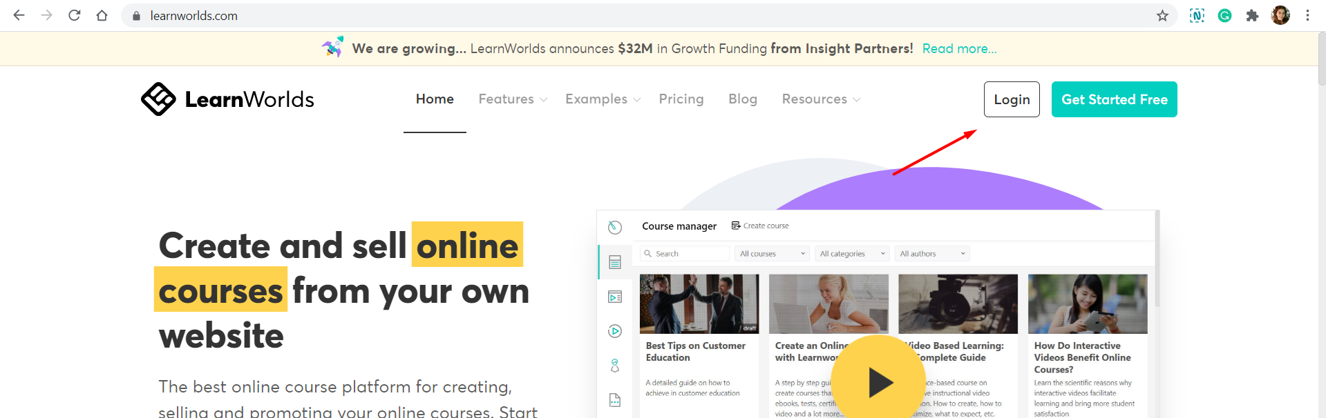 How to Login to your LearnWorlds Account as an Admin : LearnWorlds Help Center