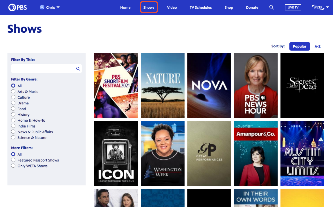How do I search for a video? : PBS Help