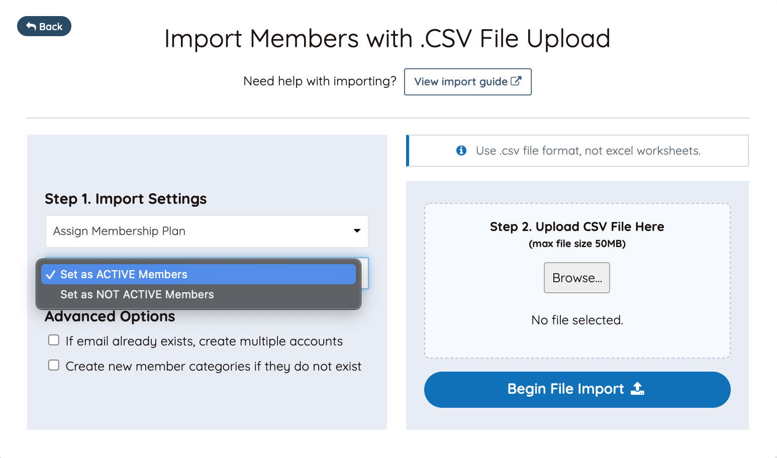 How To Import Members Via CSV File | Brilliant Directories ...