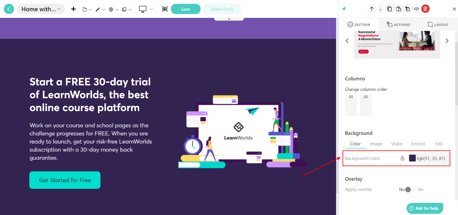 Theme Explorer - Colors : LearnWorlds Help Center