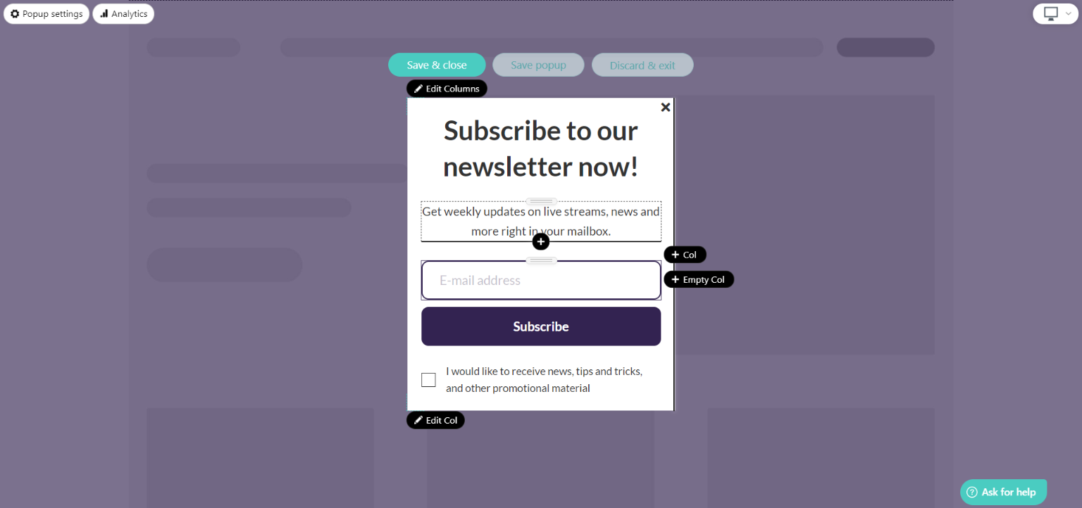 Popup Builder : LearnWorlds Help Center