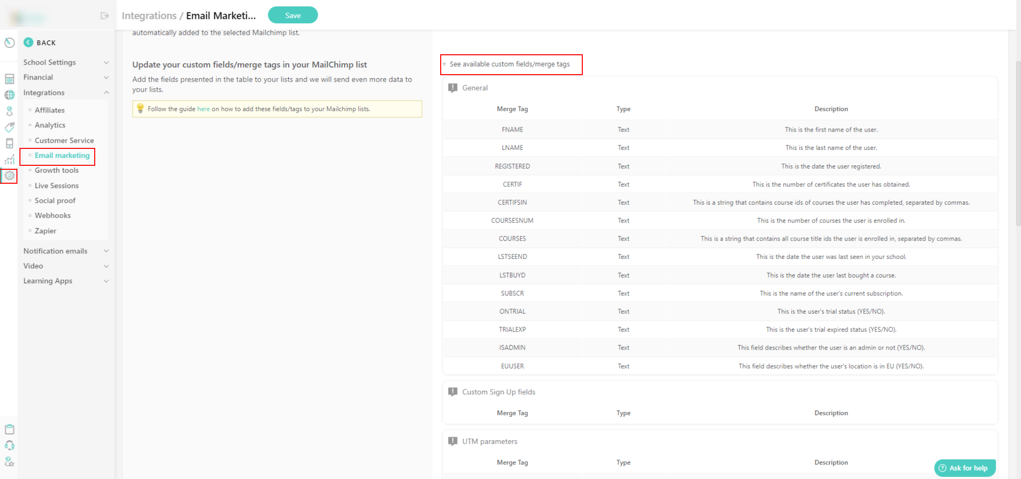 How to Integrate MailChimp with your LearnWorlds School : LearnWorlds Help Center