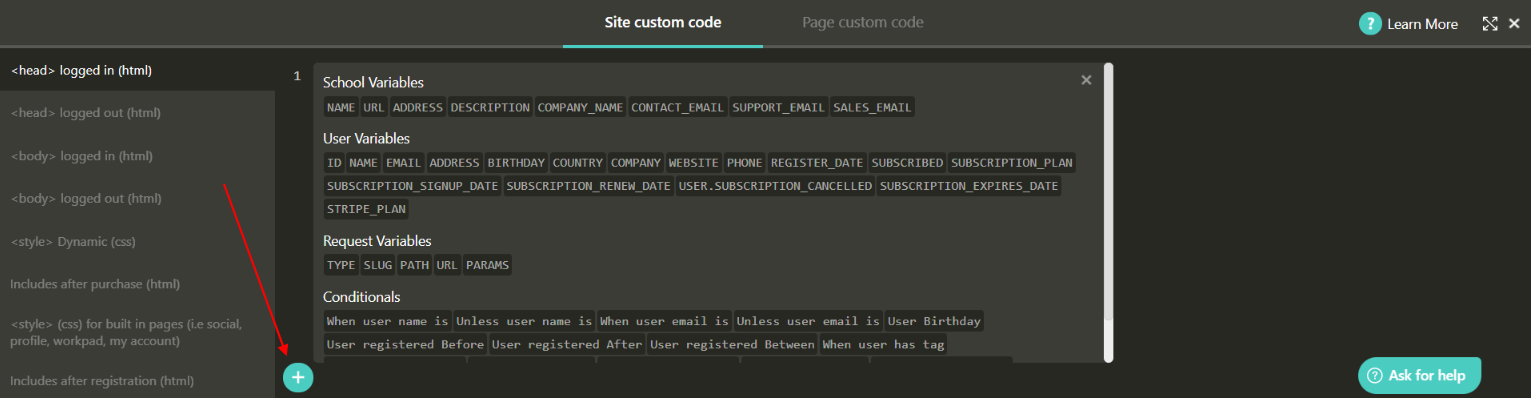 How to Add Custom Code in your LearnWorlds School : LearnWorlds Help Center